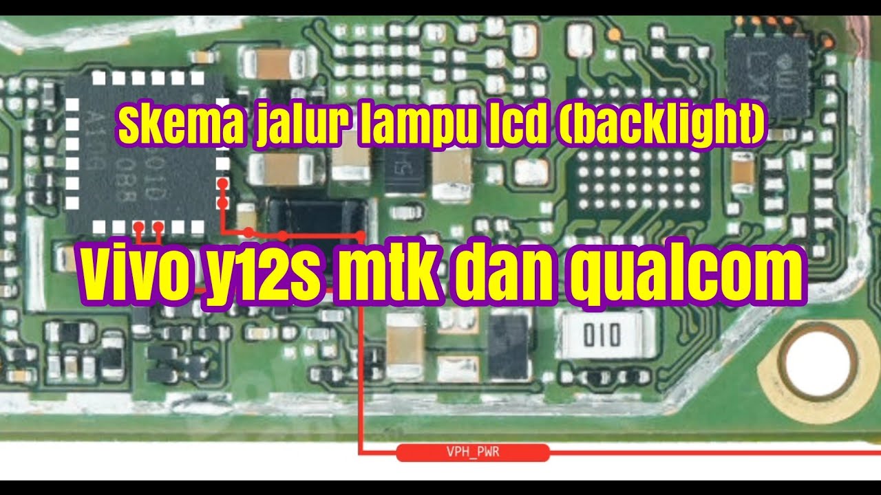 skema schematic jalur lampu LCD (backlight) vivo y12s MTK & QUALCOM ...