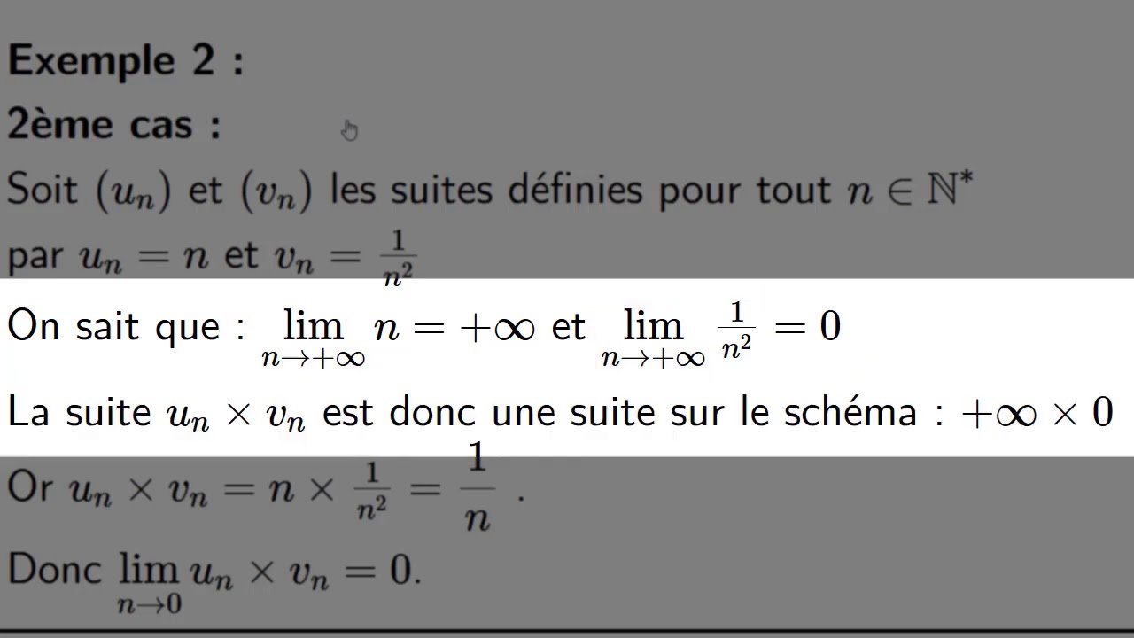 limites de suites limites d'un produit - YouTube