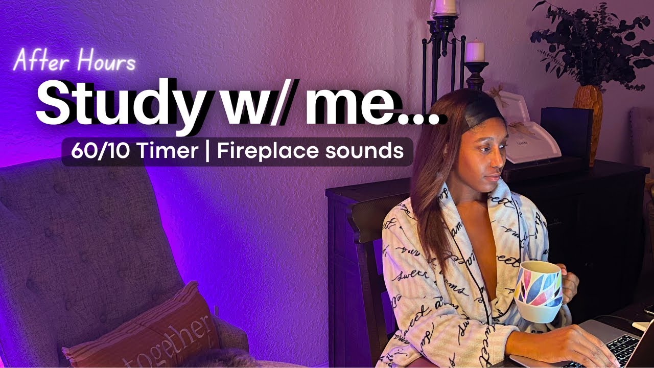 Hot Girls Study! | Study with me LIVE | Cozy fireplace sounds | 60/10 ...