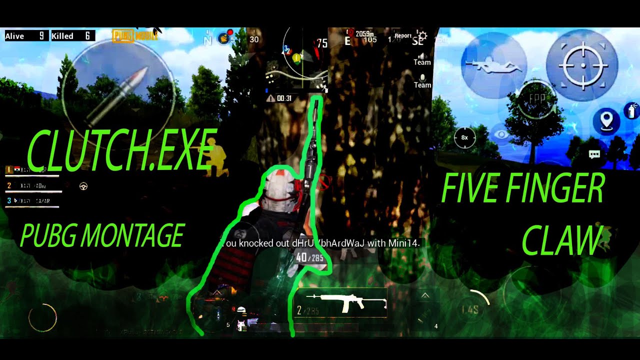 CLUTCH.EXE || FIVE FINGER CLAW || PUBG MONTAGE - YouTube