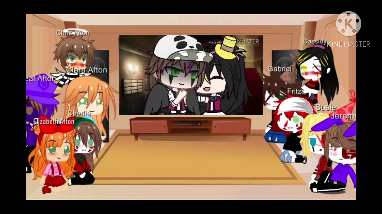 fnaf 1 + Puppet and Afton Family reacts - YouTube