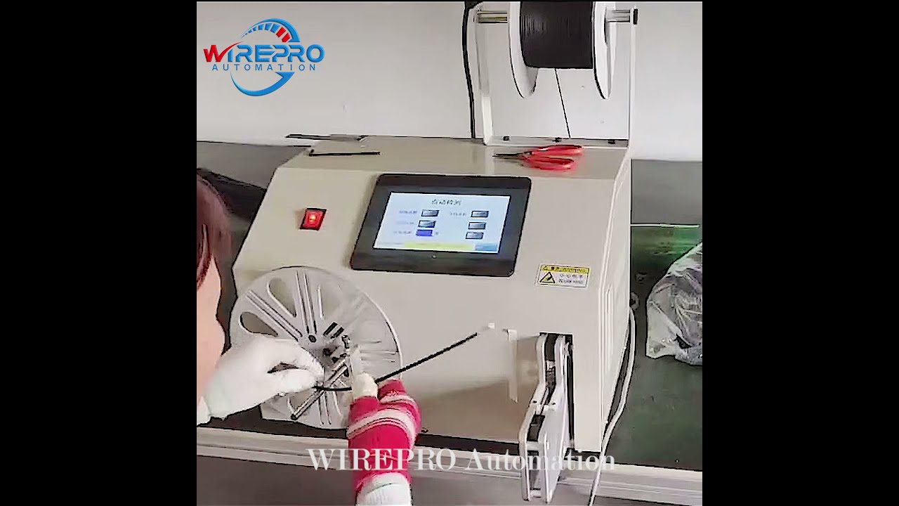 Semi-automatic cable Winding and tying machine cable coil spooling and ...