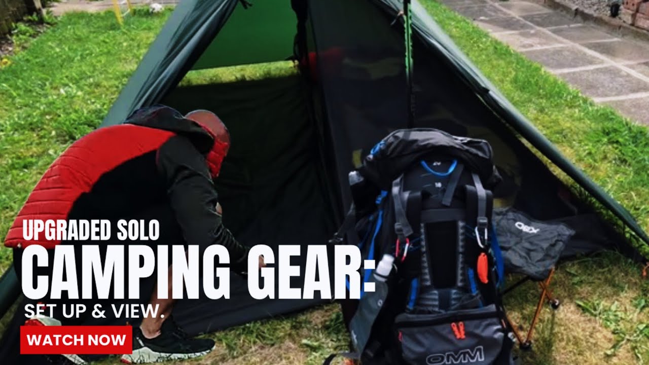 Upgraded Solo Camping Gear: Set Up & view. - YouTube