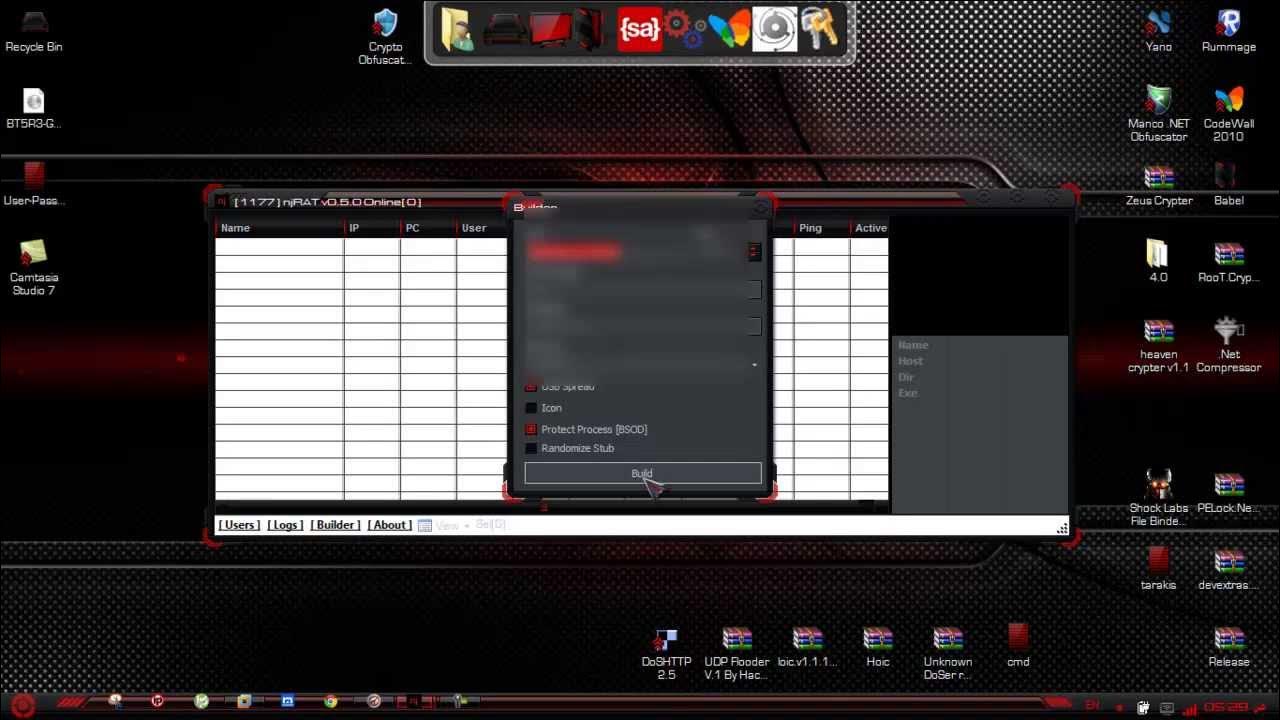 Crypt server NJrat clean 23/0 - YouTube