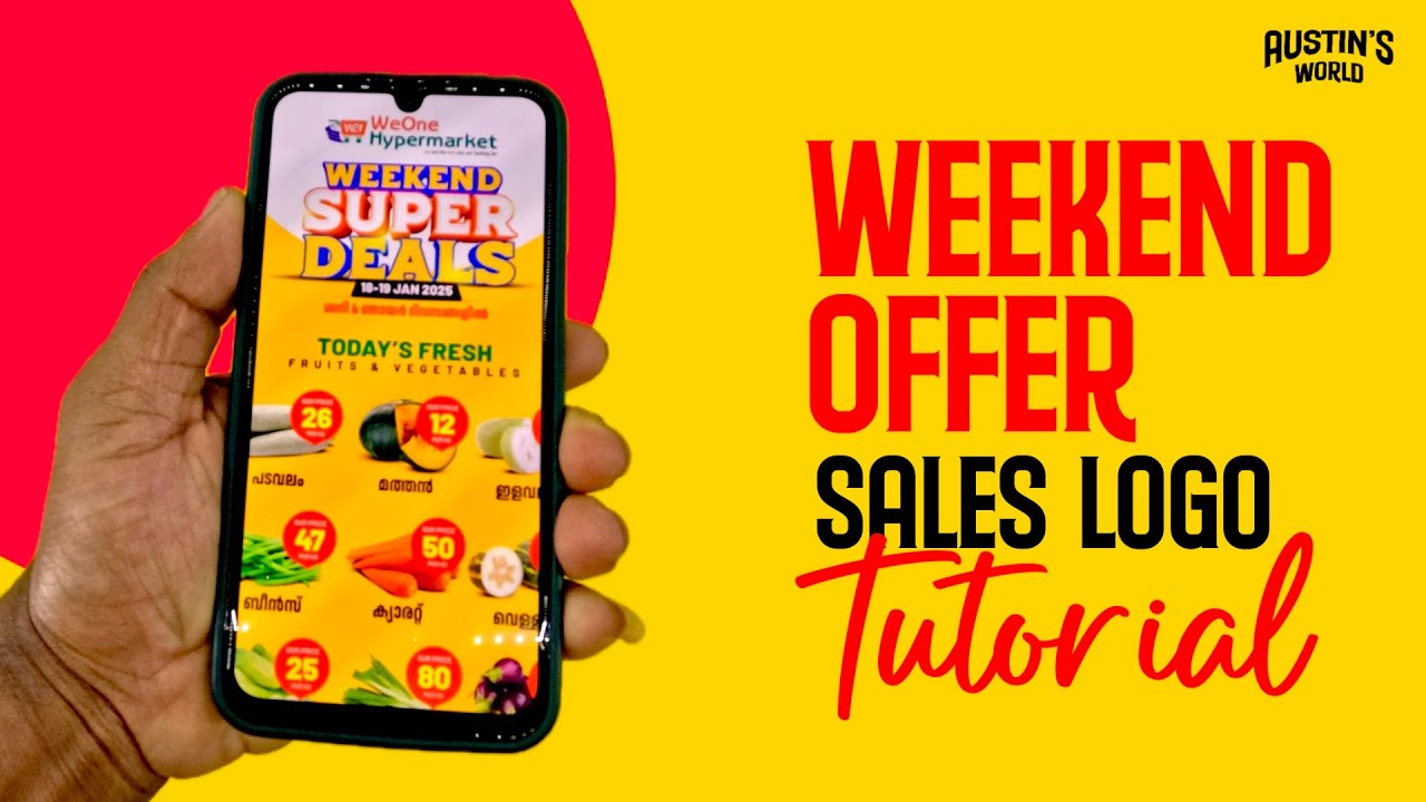 Weekend Sale Logo unit Tutorial | Adobe illustrator - YouTube