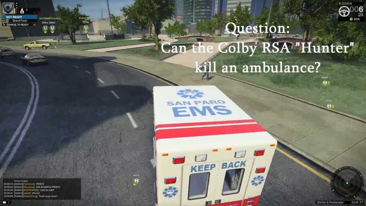 APB Reloaded: Can the Colby RSA "Hunter" kill an ambulance? - YouTube