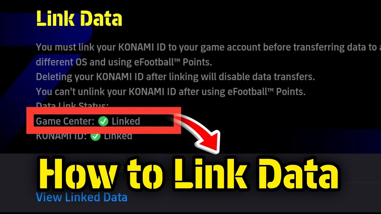 How to link data to Konami & Gmail in eFootball 2025 | How to Fix You ...