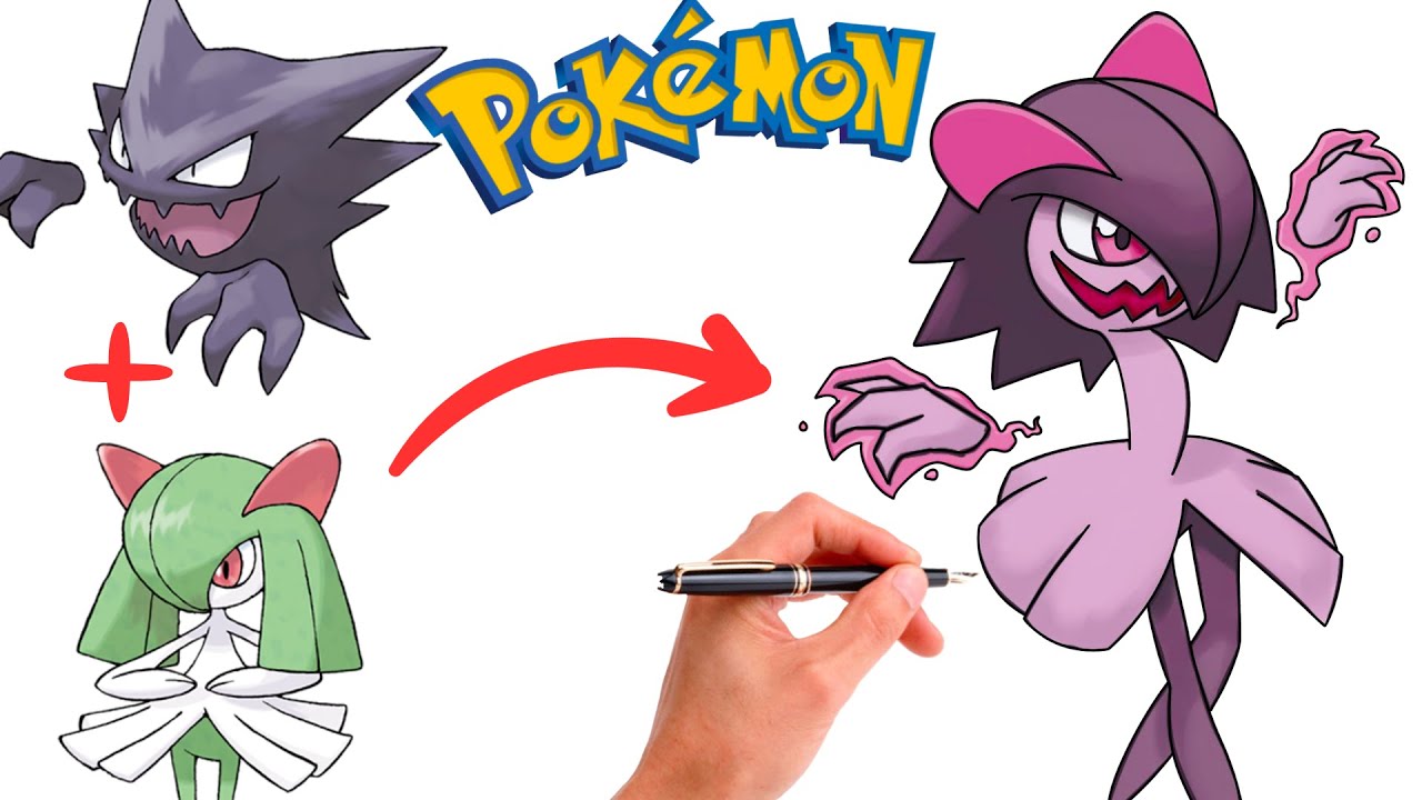 How To Draw HAUNTER and KIRLIA FUSION POKEMON | Pokemon Fusion - YouTube