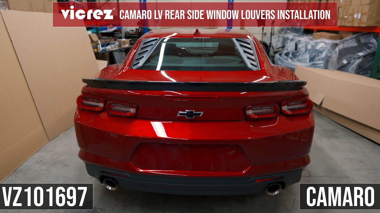 Vicrez LV Rear Side Window Louvers vz101697 | Chevrolet Camaro 2016 ...