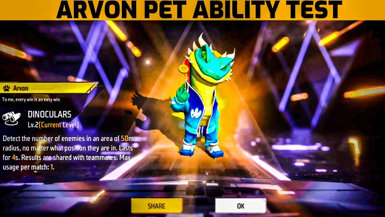ARVON PET 🐉ABILITY TEST FREEFIRE || BEST PET ABILITY⚡IS COMING SOON ...