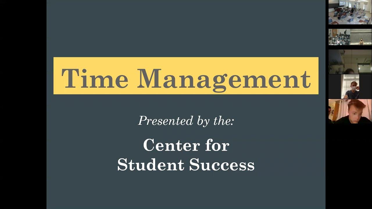 Time Management : Academic Success Workshop - YouTube