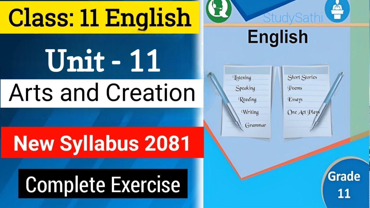 Class 11 English Unit 11 Arts and Creation Exercise | Class 11 English ...