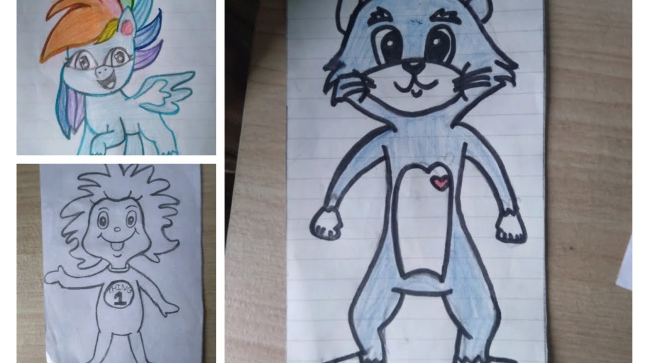 Showing you my draw so cute drawings / part 2 😍 - YouTube