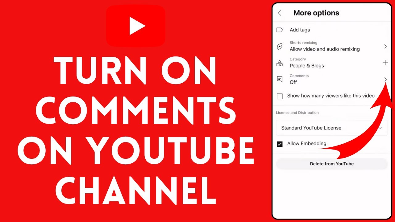 How to Turn on Comment on YouTube Channel - YouTube