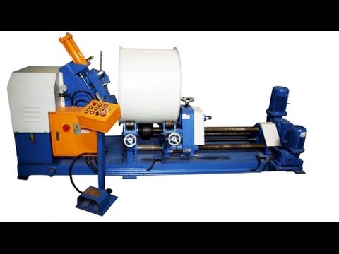 Axial fan flange spinning machine - YouTube
