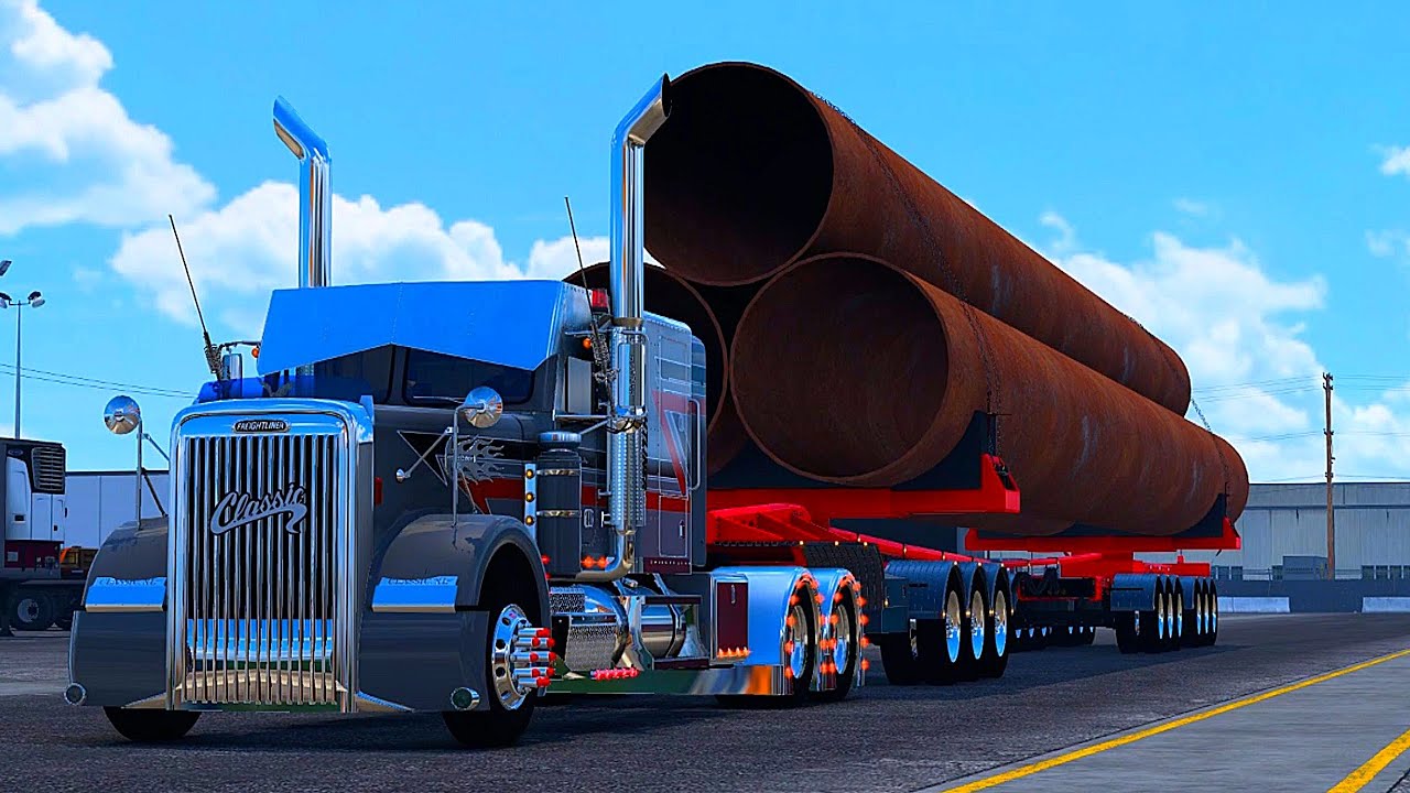 ATS ANDROID CUSTOM OVERSIZE LOAD #americantrucksimulator - YouTube