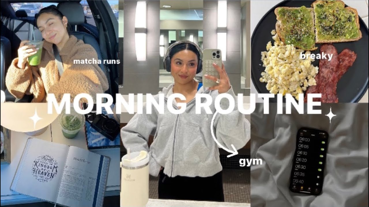 MY REALISTIC MORNING ROUTINE 2024: gym, getting ready for work ...