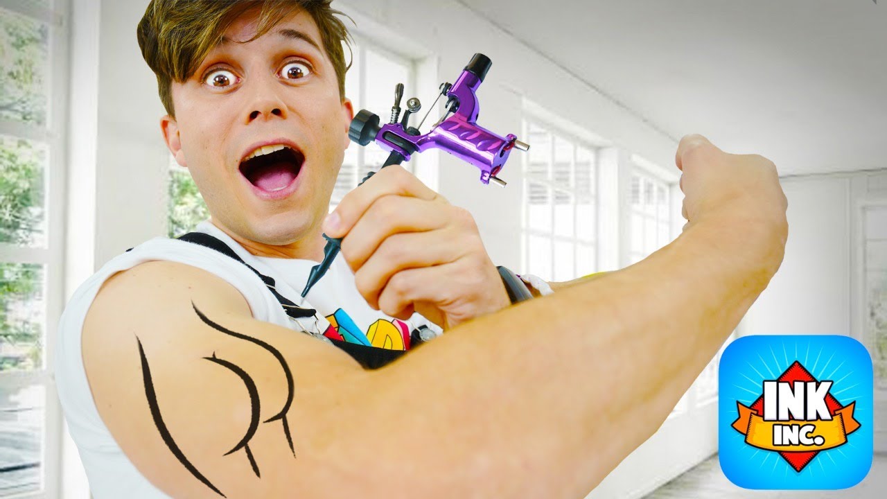 FIZ A MINHA PRIMEIRA TATUAGEM !!! | Ink Inc. Tattoo Drawing gameplay ...