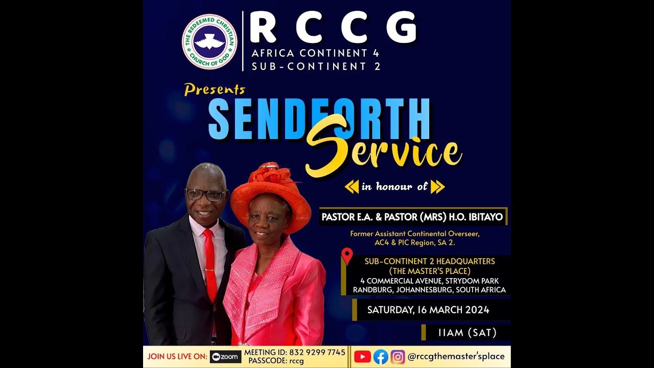 RCCG Africa Continent 4 - Pastor E.A & Pastor (Mrs.) H.O. Ibitayo ...