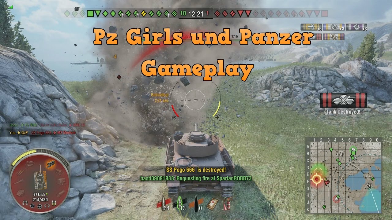 World Of Tanks Console - Pz Girls und Panzer Xbox one Gameplay - YouTube