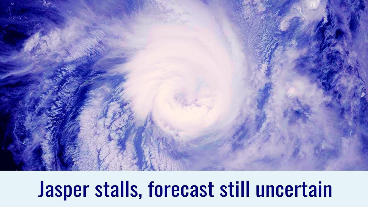 Cyclone Jasper stalls with forecast still uncertain - YouTube