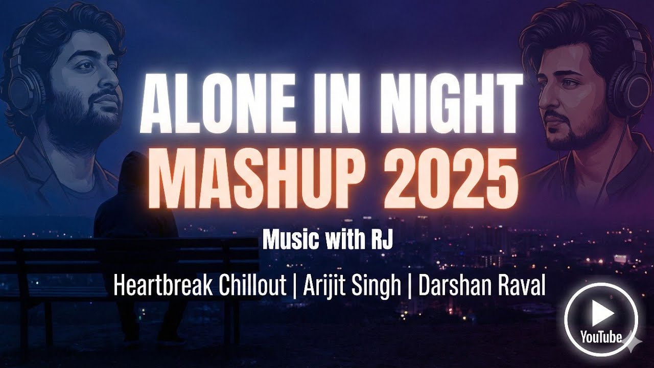 Alone In Night Mashup 2025 (Music with RJ) | Heartbreak Chillout ...