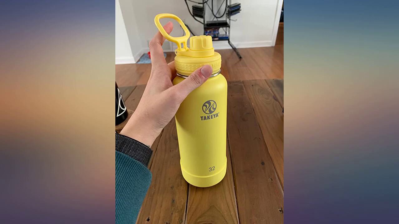 Takeya Actives Insulated Stainless Steel Water Bottle with Spout Lid ...