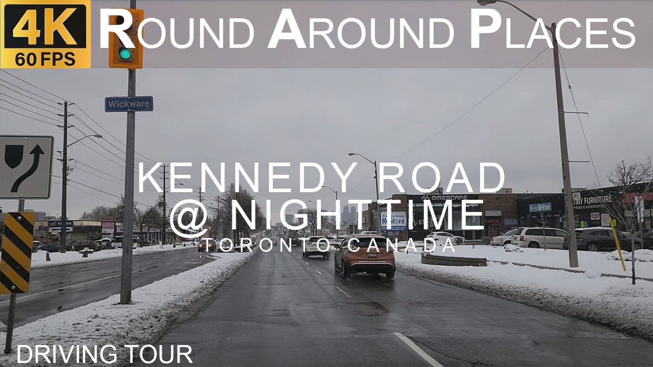Driving Tour 4K | THIS IS HOW KENNEDY ROAD LOOKS LIKE @ NIGHT Toronto ...