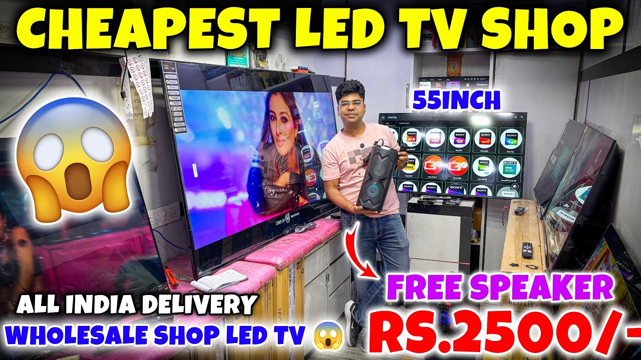 Wholesale Shop Led TV 😱 Rs.2500/- || Cheapest Led Tv market in Delhi ...