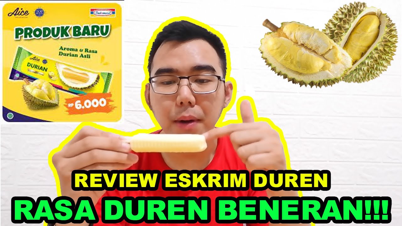 Review ES KRIM DURIAN AICE . Ice Cream Dengan Saus Duren BENERAN ...