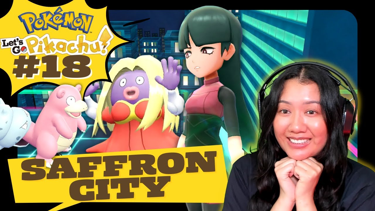 Saffron City Gym Battle with Sabrina | Pokemon Let's Go Pikachu ...