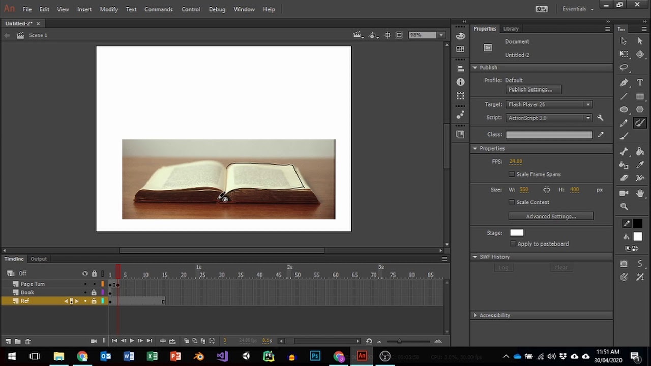 Frame by Frame animation page turn - YouTube