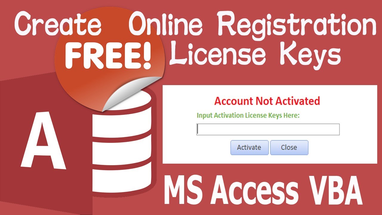 Ms Access Vba Secure Database With Online License Key For Free Work Files Attached Youtube