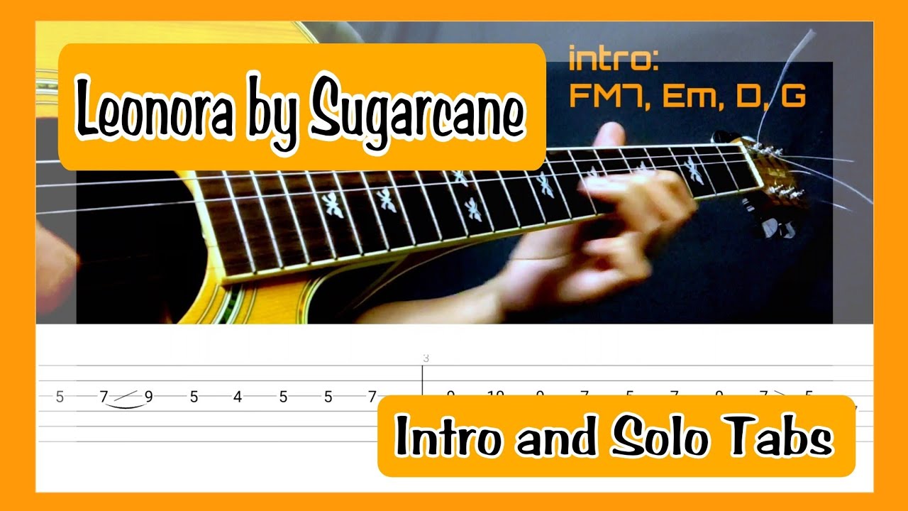 Leonora by sugarcane chords with solo tabs - YouTube
