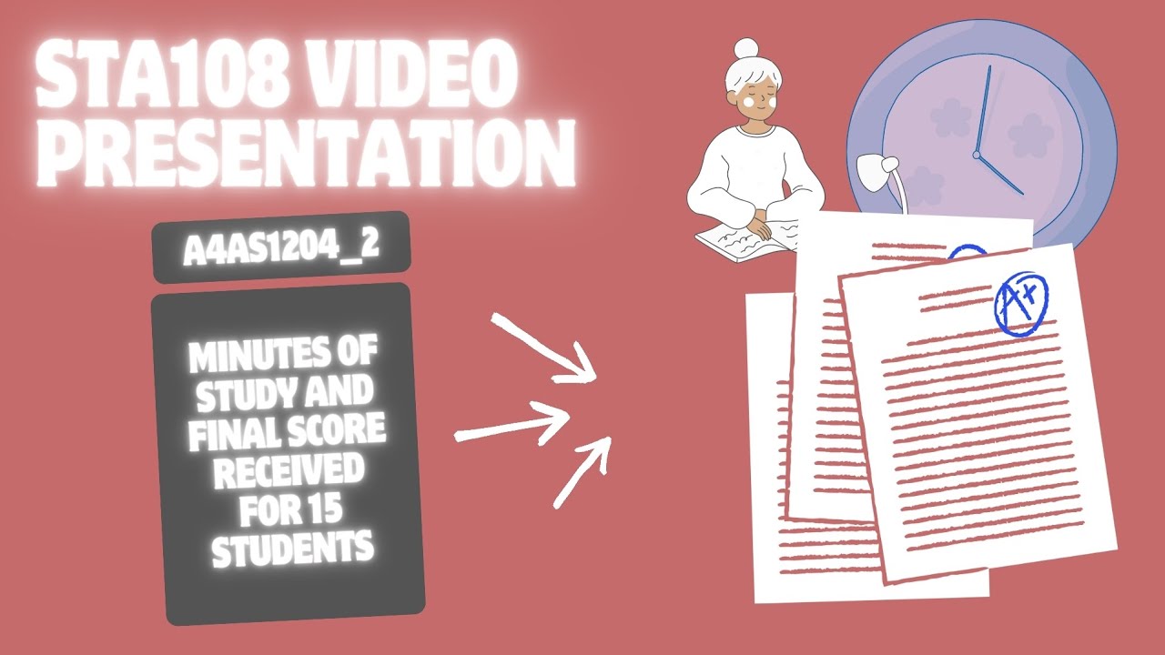 STA108 Video Presentation: Minutes of Study and Final Score Received ...