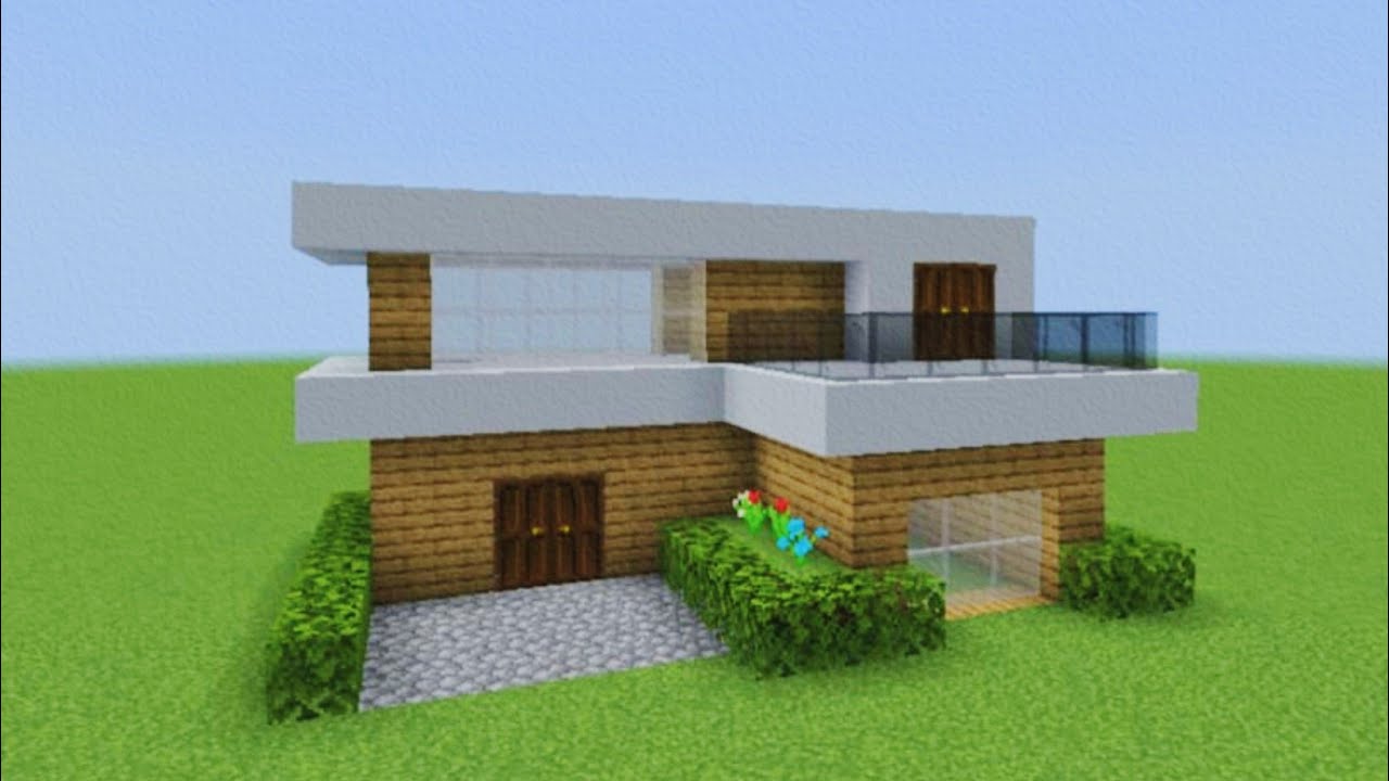 Easy Minecraft Morden House Tutorial [How To Build] - YouTube