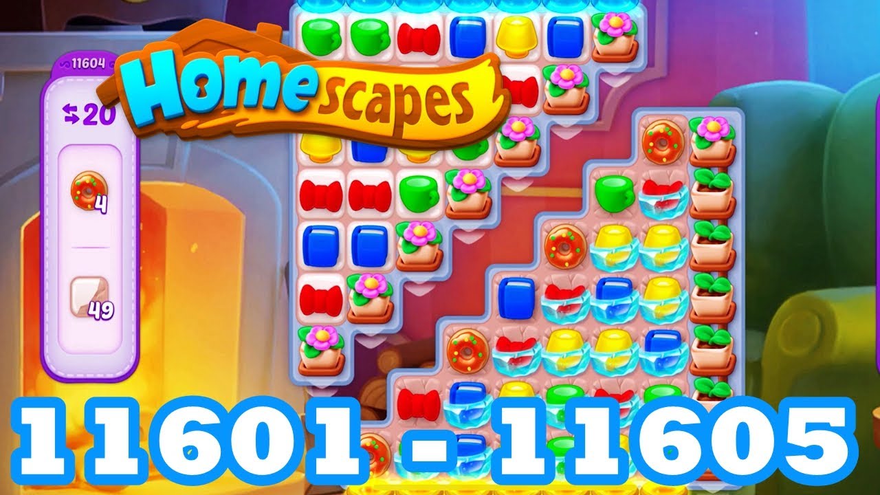 Homescapes Level 11601 - 11605 HD 3 - match puzzle Gameplay | android ...