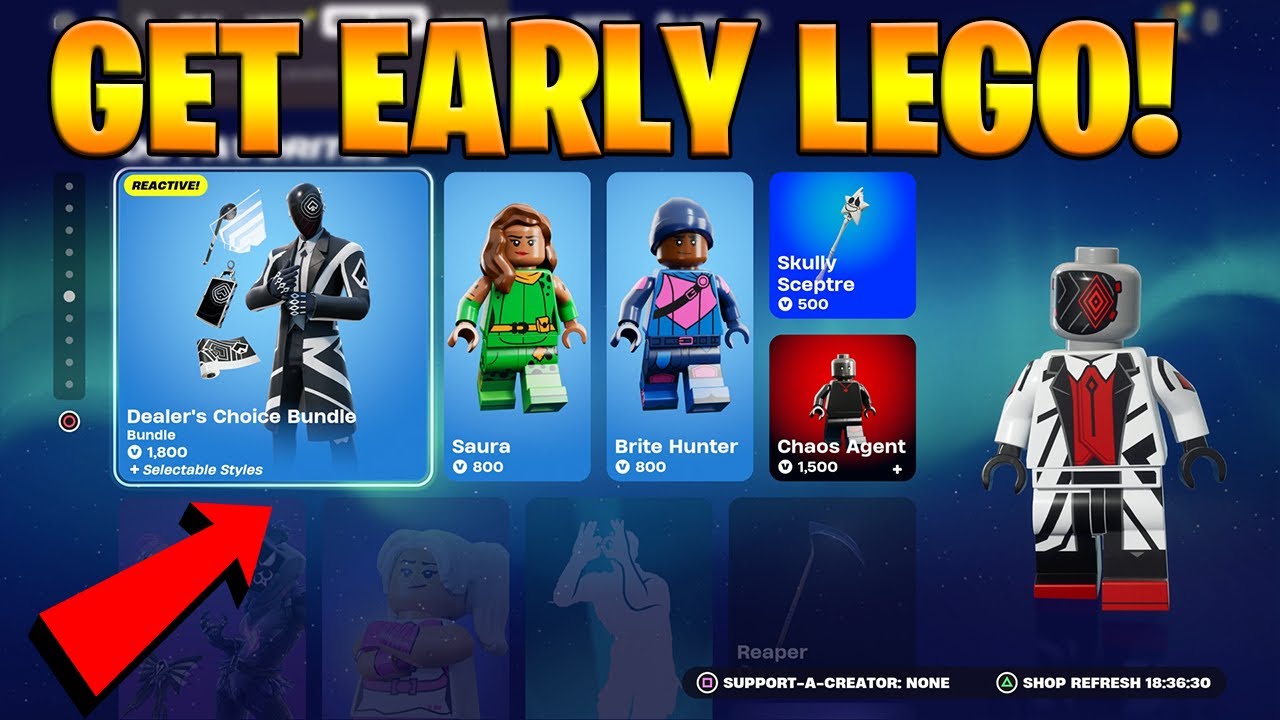 How to Get LEGO SKINS EARLY In Fortnite Item Shop TODAY! - YouTube