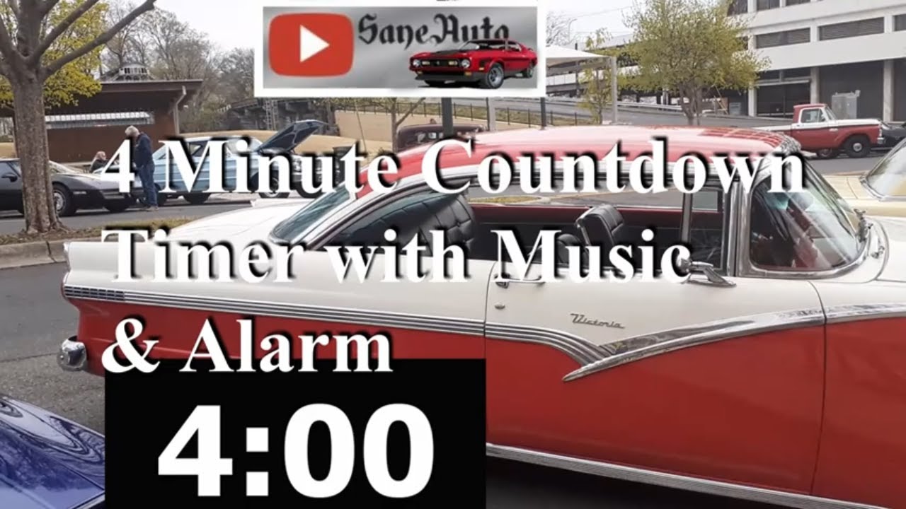 Best Free 4-minute countdown timer with music and alarm - YouTube