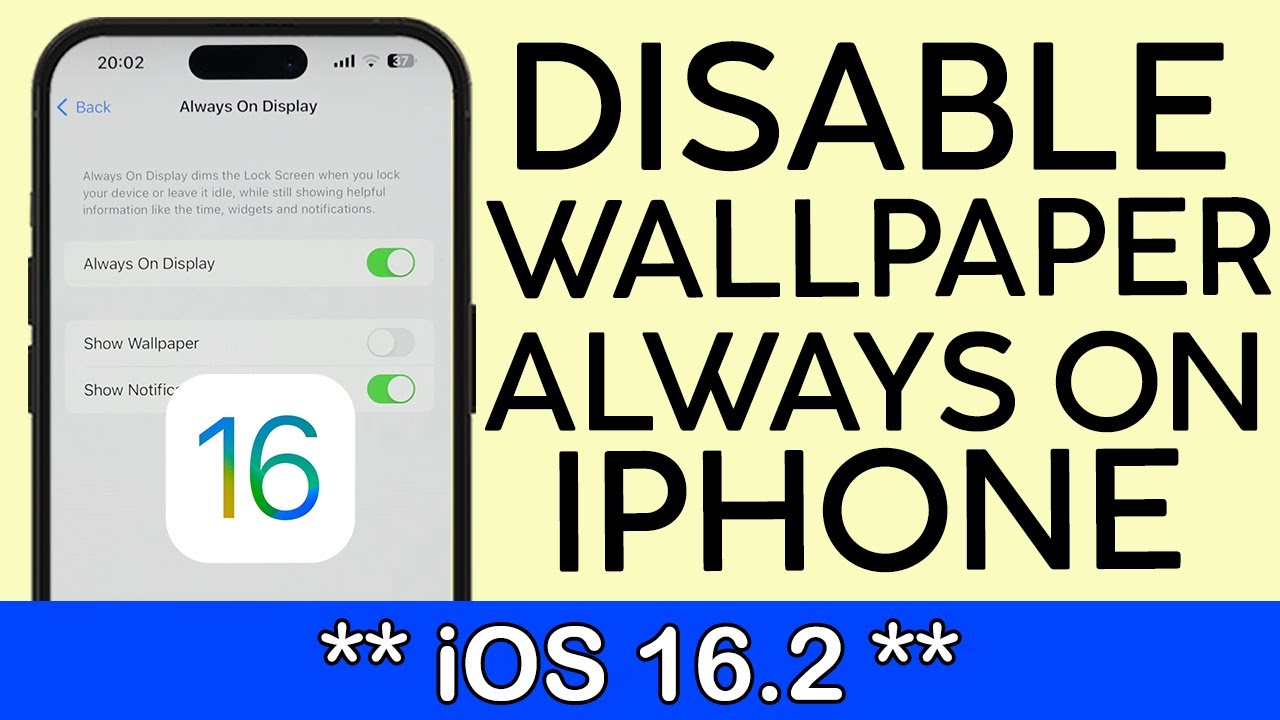 How to Disable Wallpaper on Always On iPhone iOS 16 2 2022 - YouTube