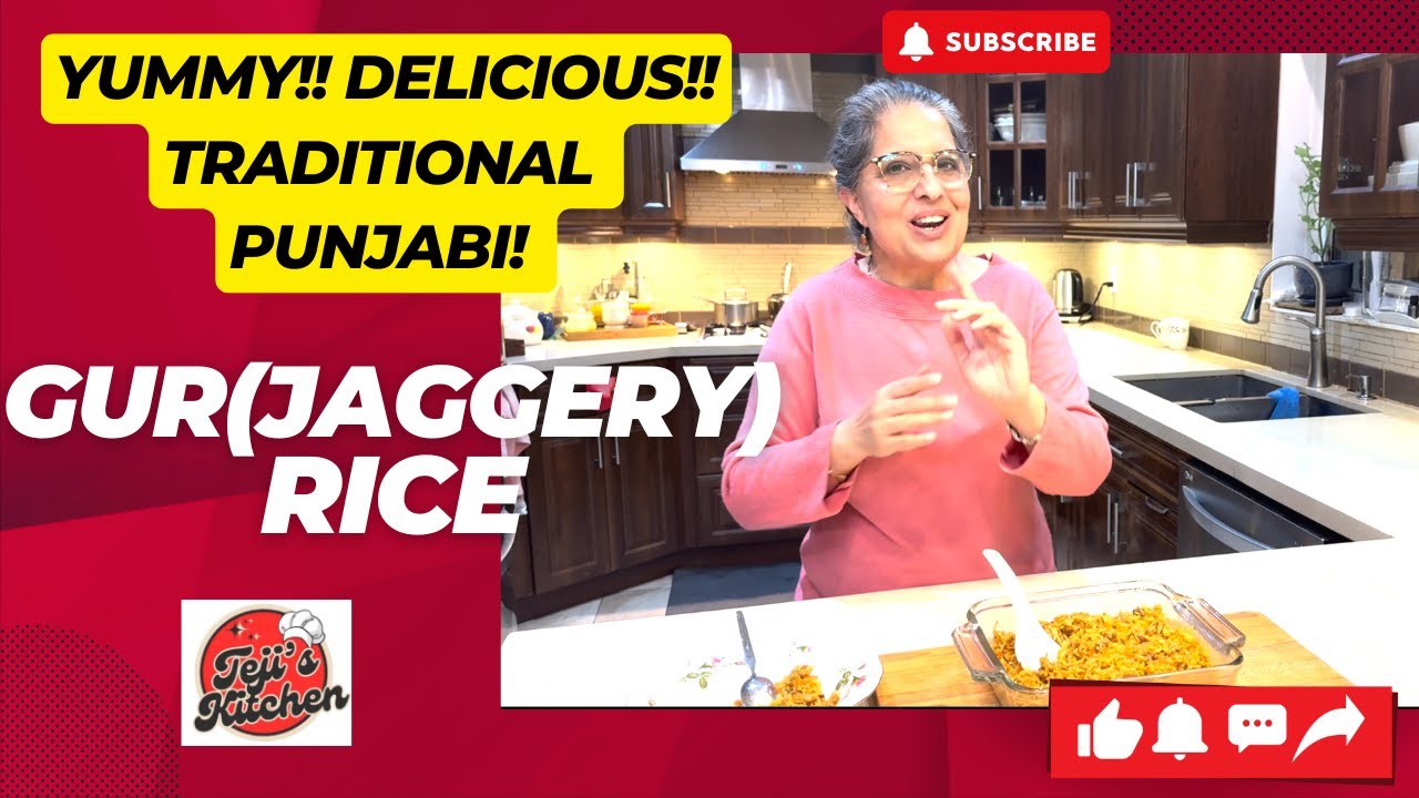 Yummy!! Delicious!! Traditional Punjabi!!! GUR(Jaggery) Rice(ਗੁੜ ਵਾਲੇ ...