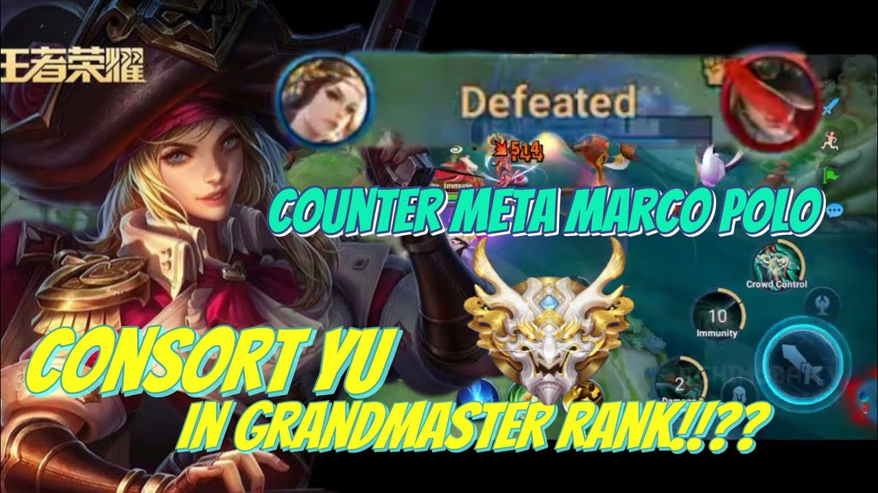 CONSORT YU GAMEPLAY IN GRANDMASTER TIER | HONOR OF KINGS. - YouTube