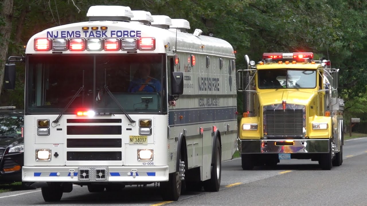 Galloway Township Working Junkyard Fire Major Response & Tanker Shuttle ...