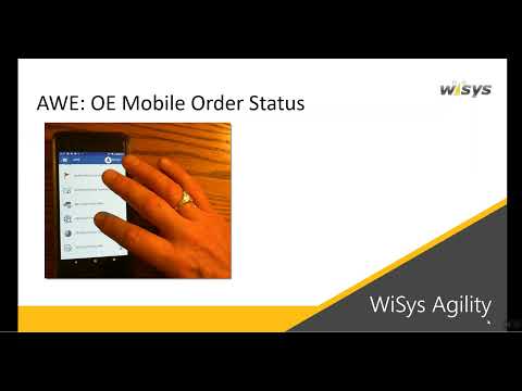 Agility Web Explorer OE Mobile Order Status in Macola