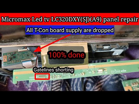 Micromax Led tv lc320dxy(sj)(a9) No picture in display|Micromax Led tv 32HIPS621HD Panel repair..