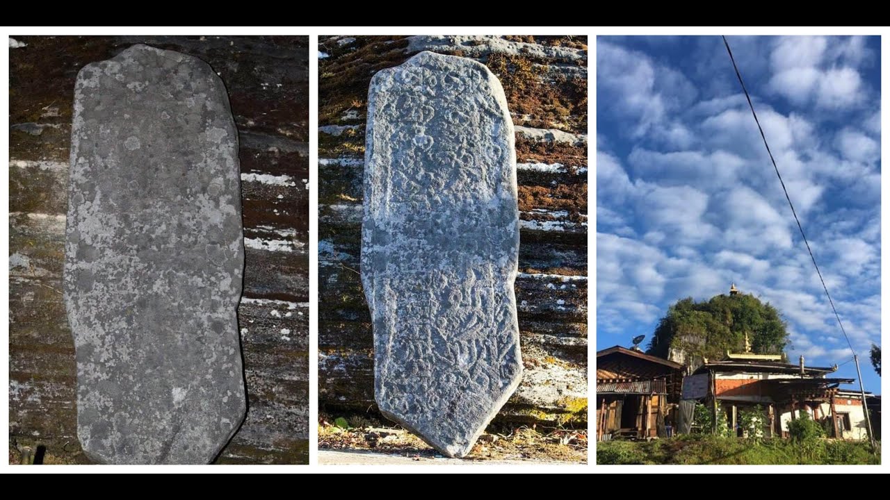 Buddhist Mantras appears on the rock with sun rays | Rinchen Bumpa ...