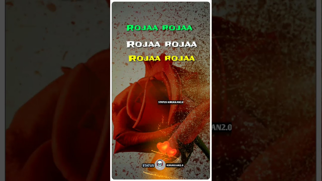 Roja Roja Song Lyrics in Kadhalar Dhinam//Tamil full screen hd WhatsApp ...