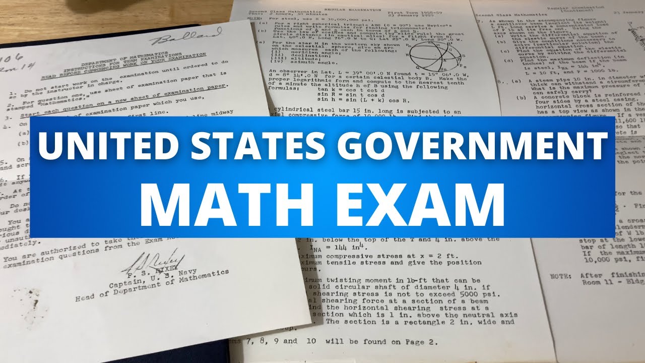 Super Hard United States Navy Math Test - YouTube
