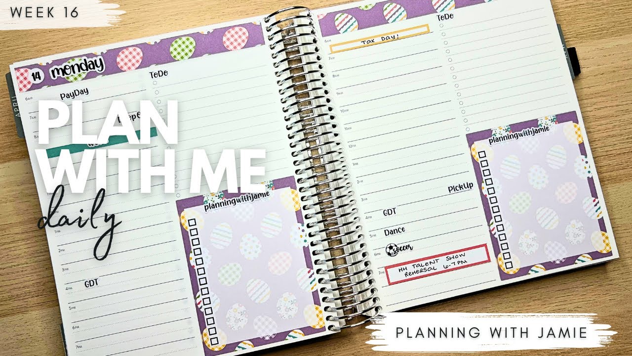 DAILY PLAN WITH ME | ERIN CONDREN DAILY DUO | DAILY DUO PLAN WITH ME | PLAN WITH ME - YouTube